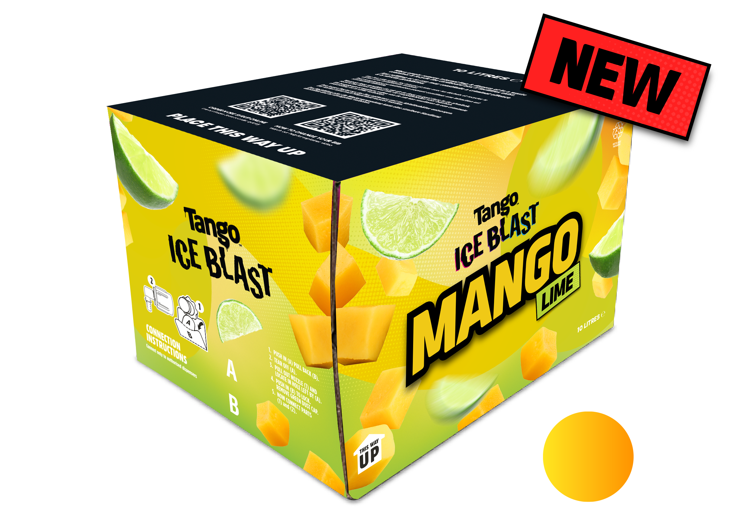 Tango Ice Blast –No Sugar Mango Lime , 1x10L Bag-in-Box Frozen Brothers
